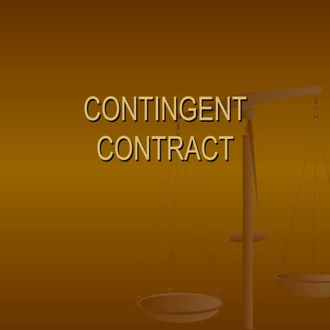 Contingent contract | PPT