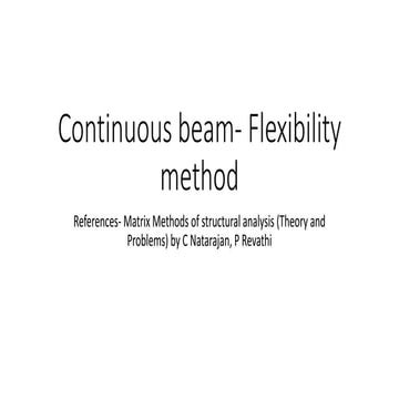 Continous beam- Flexibility method.pdf