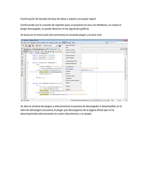 Conexion sql server 2005 java netbeans | DOCX | Databases | Computer Software and Applications
