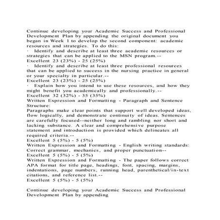 Continue developing your Academic Success and Professional Develop | DOCX