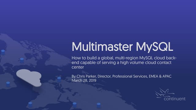 Webinar Slides Multi Master Mysql Ppt