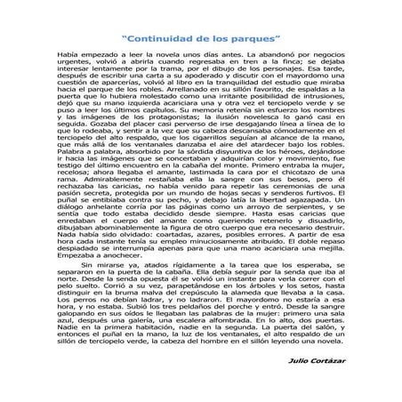 Continuidad de los parques - Julio Cortázar | PDF