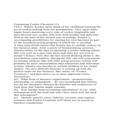 Continuing Cookie Chronicle (1)CCC1 Natalie Koebel spent .docx