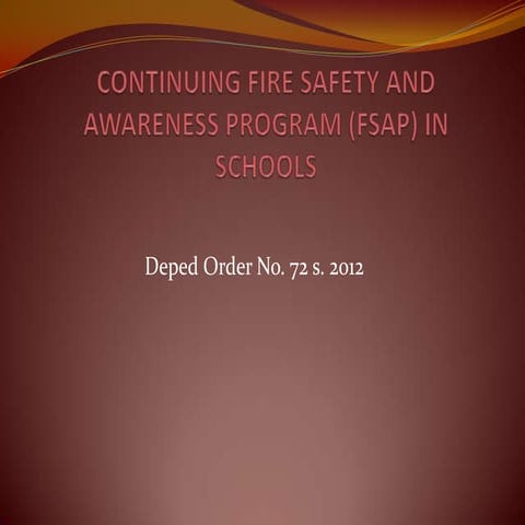 Continuing fire safety and awareness program (fsap) real presentation ...