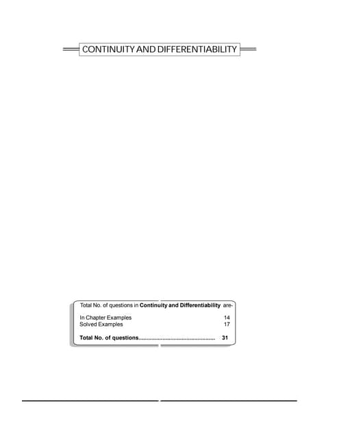 Continuity & Differentibilitytheory & solved & exercise. Module-4 pdf | PDF Continuity & Differentibilitytheory & solved & exercise. Module-4 pdf | PDF