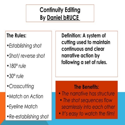 Continuity Editing | PPT