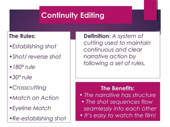 Continuityediting 140917070716-phpapp01 | PPT