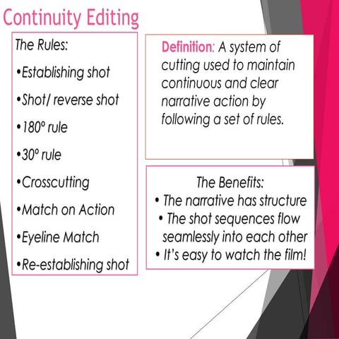 Continuity editing | PPT