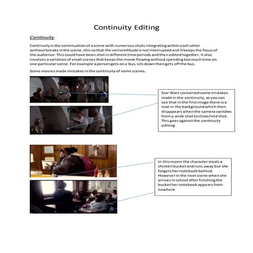 Continuity Editing | DOCX