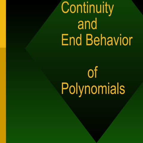 Continuity endbehavior | PPT