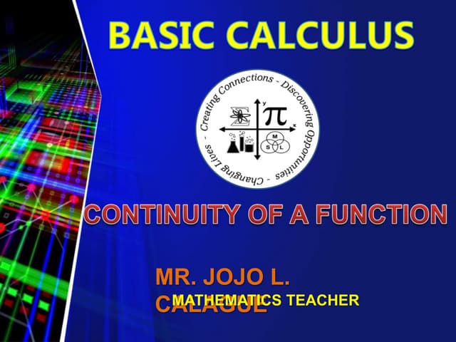 Continuity of a Function | PPTX