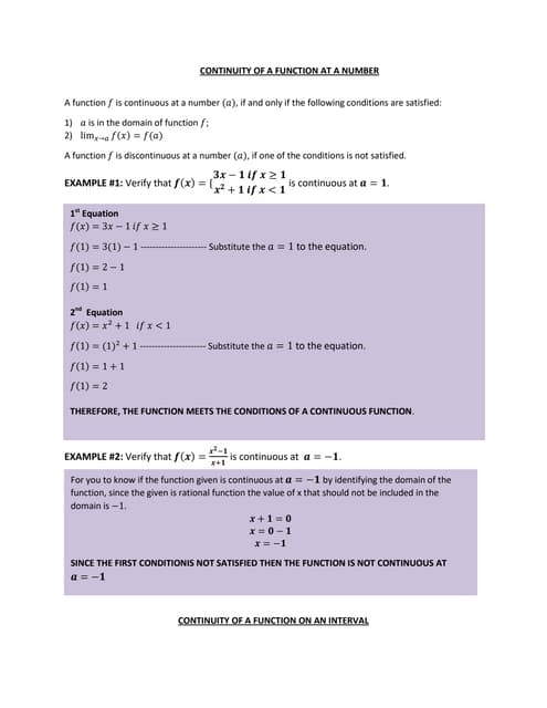Continuity Of A Function Module02 Pdf 8021