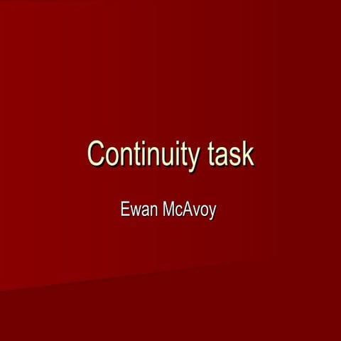 Continuity task mediaaa | PPT