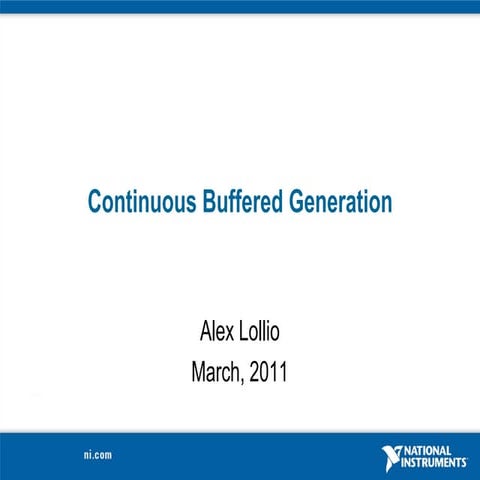 Continuous buffered generation | PDF