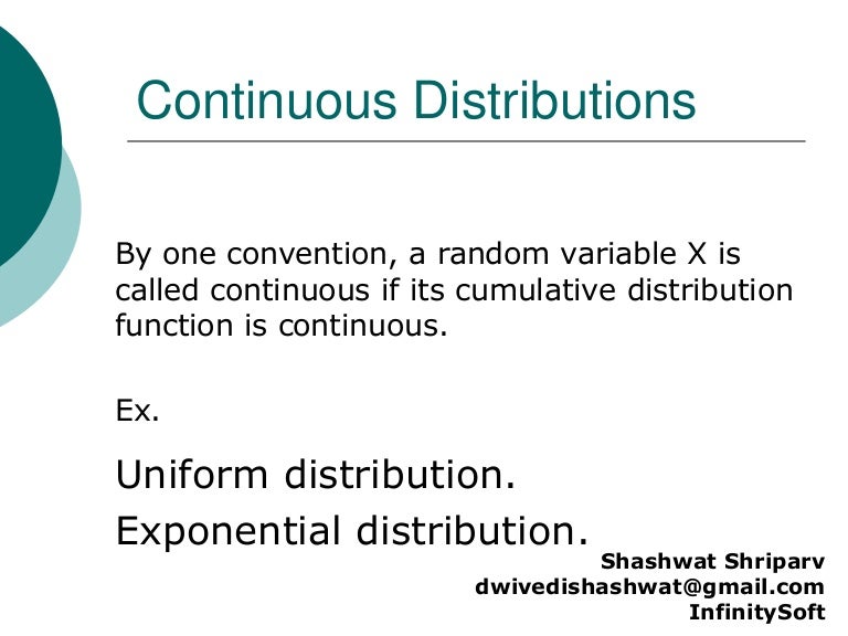 Continuous distributions