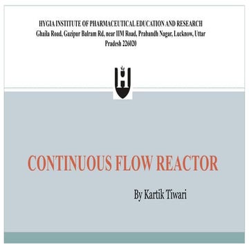continuous flow reactor M.Pharm .pptx