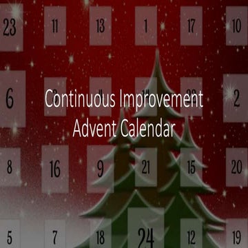 Continuous Improvement Advent Calendar.pptx