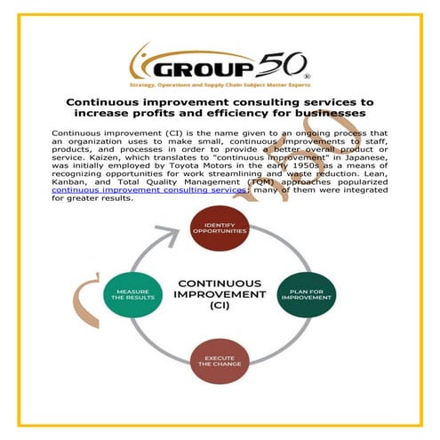 Continuous improvement consulting services | PDF