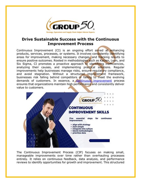 The Importance of Continuous Improvement Strategies for a Profitable ...