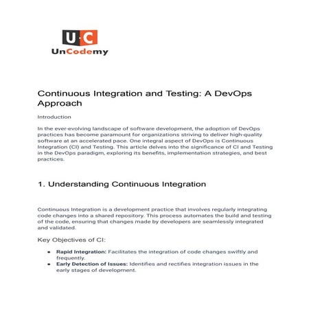 Continuous Integration And Testing A Devops Approachpdf 5089