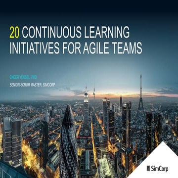 20 Continuous Learning Initiatives for Agile Teams | PPTX