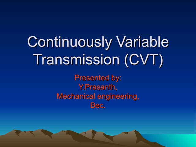 Cvt ppt | PPTX