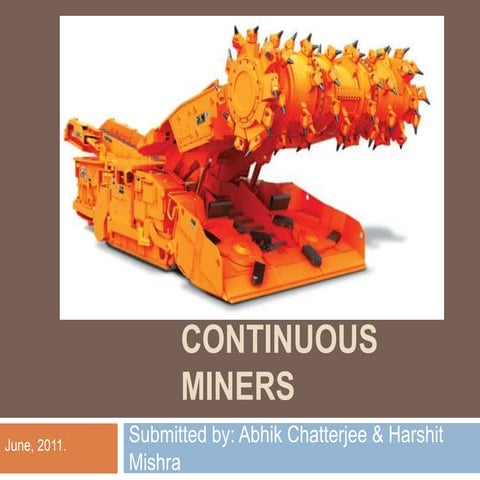 Continuous miners | PPTX