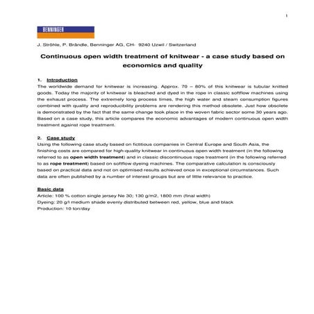 Continuous open width treatment english | PDF