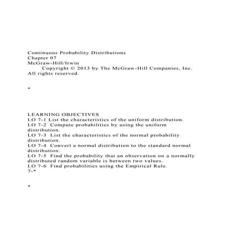 Continuous Probability DistributionsChapter 07McGraw-H.docx
