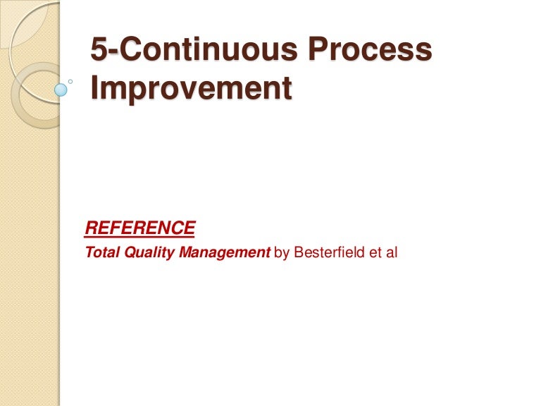 Continuous process improvement (4)