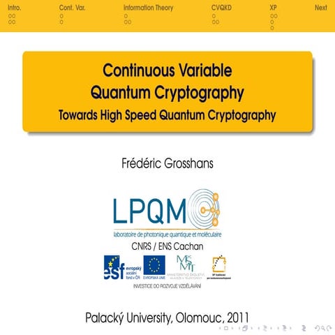 Continuous variables quantum cryptography | PDF