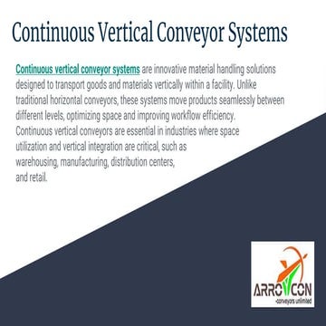 Continuous Vertical Conveyor Systems.... | PPTX