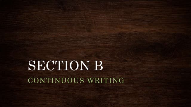 Continuous Writing Pptx