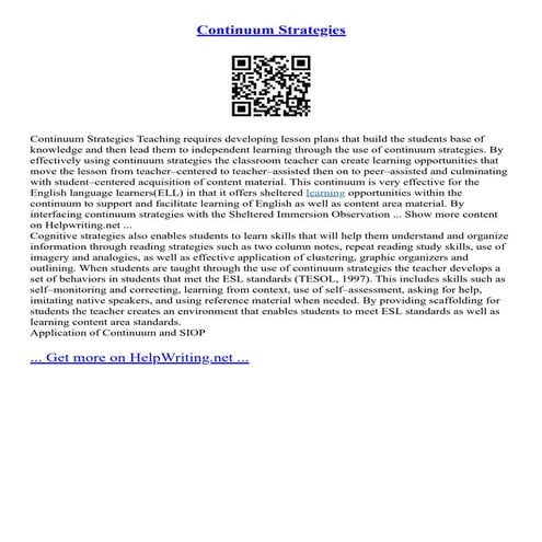 Continuum Strategies | PDF