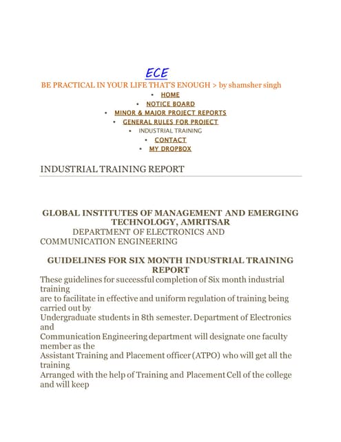 Format of industrial training_report (1) | DOCX
