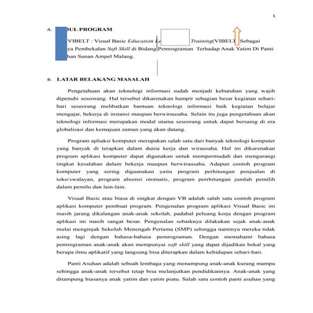 Contoh proposal pkm pengabdian masyarakat | DOC