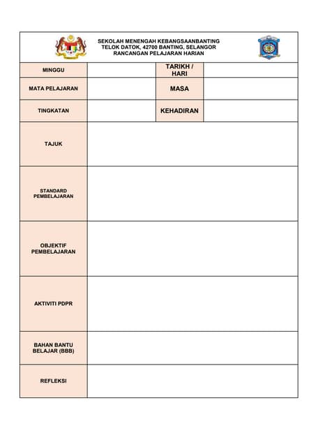 RPH KSSM FORM 5 DROP DOWN | DOCX