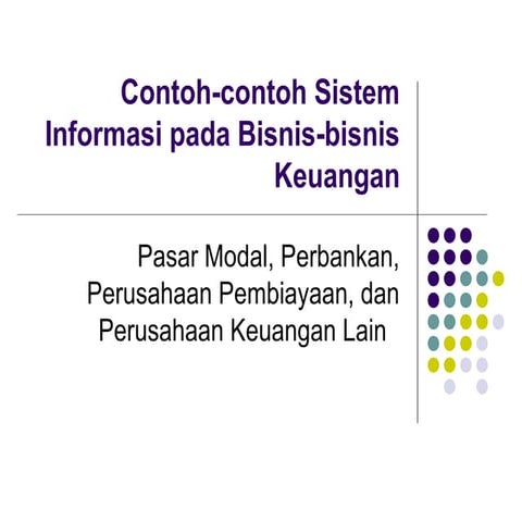 Contoh contoh sistem informasi pada bisnis-bisnis | PPT