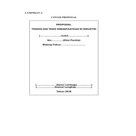 Contoh format-proposal-pendanaan-inovasi-2019 | PDF