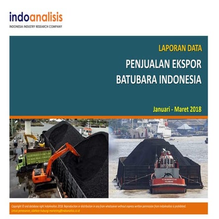 Laporan Data Ekspor Batubara Indonesia - Kuartal 1 2018 | PDF