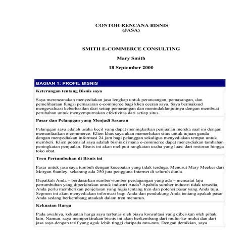 Contoh rencana-bisnis | DOC
