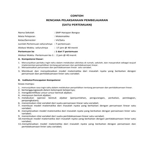 Contoh rpp-kurikulum-2013 | PDF