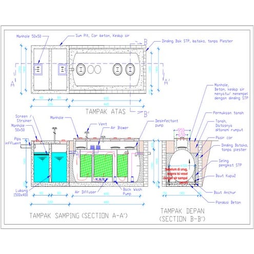 Contoh standard pemasangan stp bio seven 10 mpd | PDF