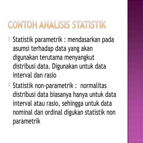 Contoh analisis statistik | PPT