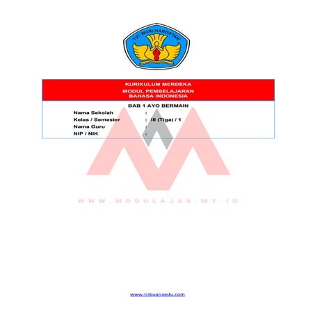Modul Ajar B Indonesia Kelas 3 Kurikulum Merdeka Pdf