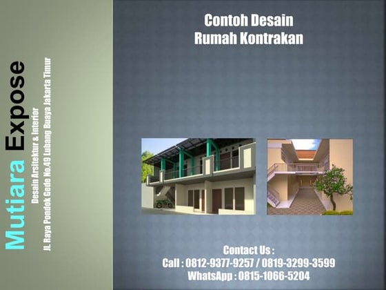 Desain kontrakan 2 lantai 16 pintu | PPT