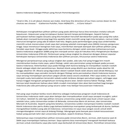 Contoh esai | DOCX