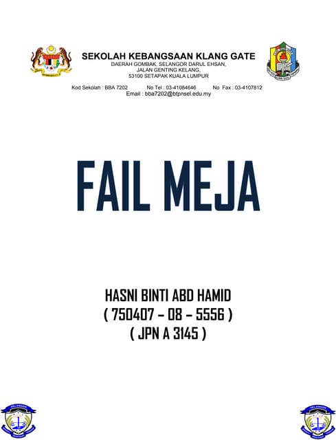 Panduan penyediaan fail meja | PDF