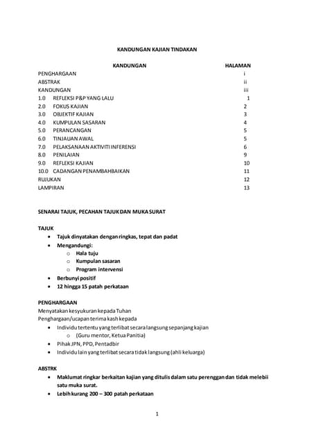 Panduan menulis laporan kajian | PPT