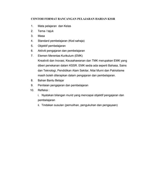 Format terkini rph | DOC